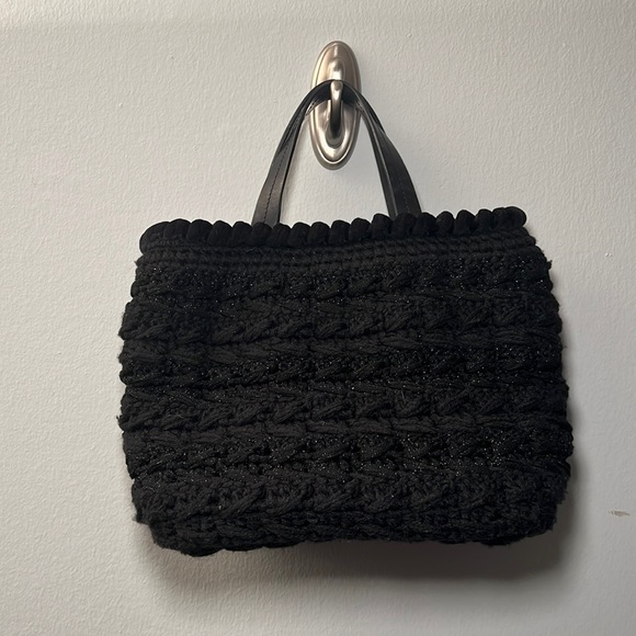 Katherine Tess | Bags | Katherine Tess Boutique Black Woven Knit ...